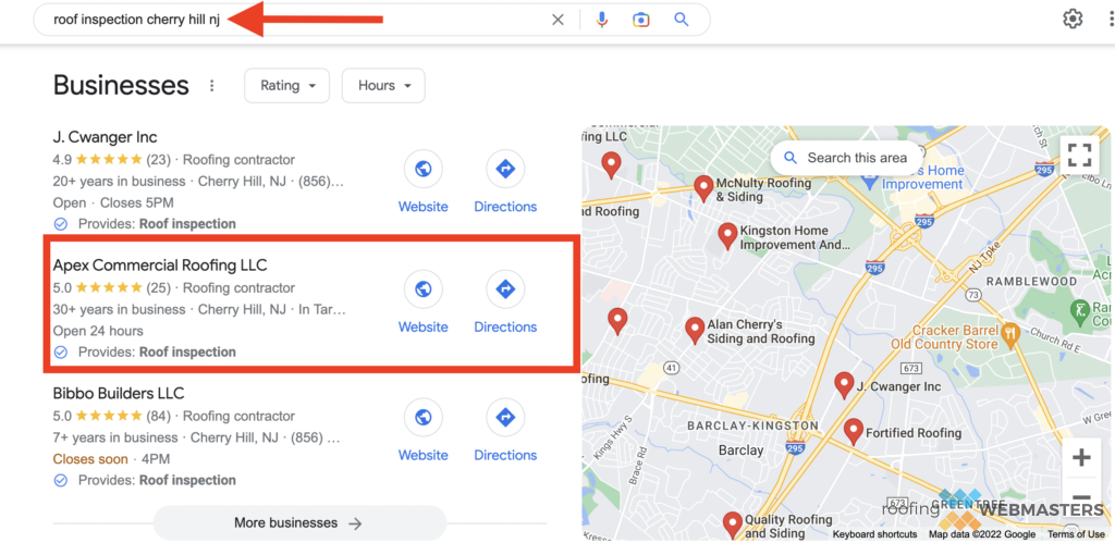 Google Maps for Roofers (Rank Locally on Map 3 Pack)