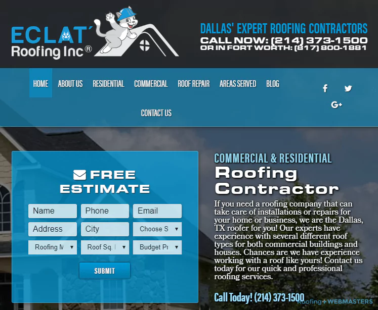 Website Design Services for Roofing Companies